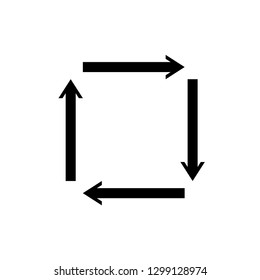 Vector Square Infographic Template Cycle Diagram Stock Vector (Royalty ...