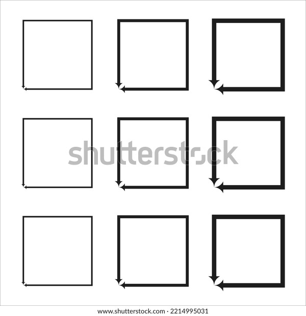 Rectangular Vector Frame Black Square Shape Stock Vector (Royalty Free ...
