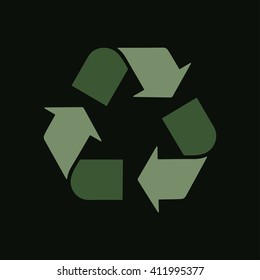 Recycle Bin Reuse Symbol On Bracket Stock Vector (Royalty Free ...