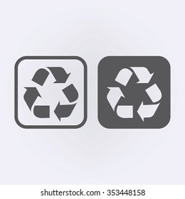 Set Four Isolated Vector Recycle Symbol Stock Vector (Royalty Free ...