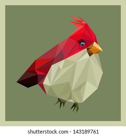 Vector Illustration Dark Colored Geometric Bird Stock Vector (Royalty ...