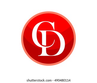 Red Circle Typography Typeset Typeface Alphabet Stock Vector (Royalty ...