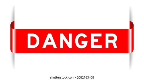 Red Color Inserted Label Banner Word Stock Vector Royalty Free 2242021029 Shutterstock