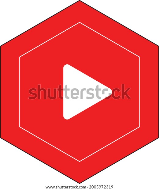 Red Colored Play Button Stock Vector (Royalty Free) 2005972319 ...