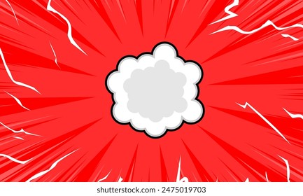 Red Comic Background Clouds Lightning Effect 库存矢量图（免版税）2475019703 ...