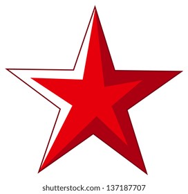 Red Comic Star Vector Stock Vector (Royalty Free) 137187707 | Shutterstock