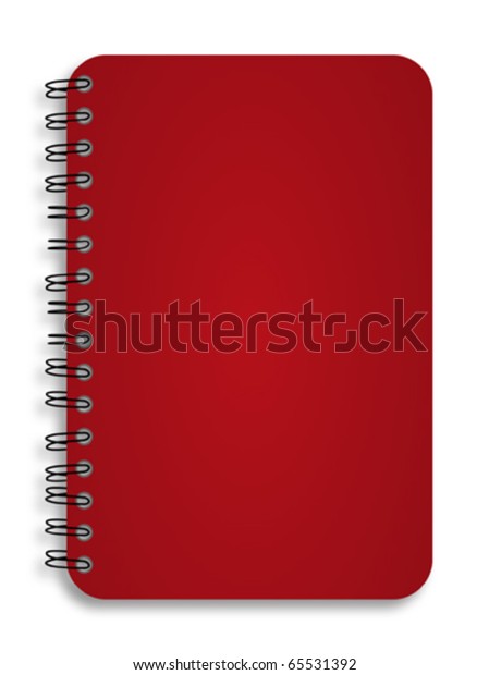 Red Cover Notebook Vector Isolated On Stock Vector (Royalty Free ...