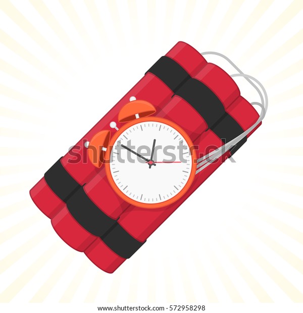 Red Dynamite Timer Dynamite Bomb Explosion Stock Vector (Royalty Free ...
