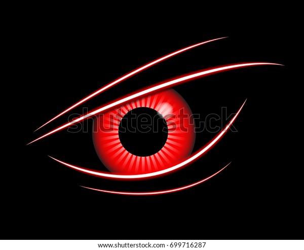 Red Eye Technology Abstract Background Vector Stock Vector (Royalty ...