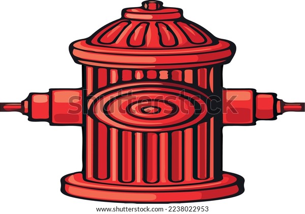 Red Fire Hydrant Vector Colored Stock Vector (Royalty Free) 2238022953 ...