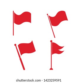 Red Color Flag Waving Animation Sprites Stock Vector (Royalty Free ...