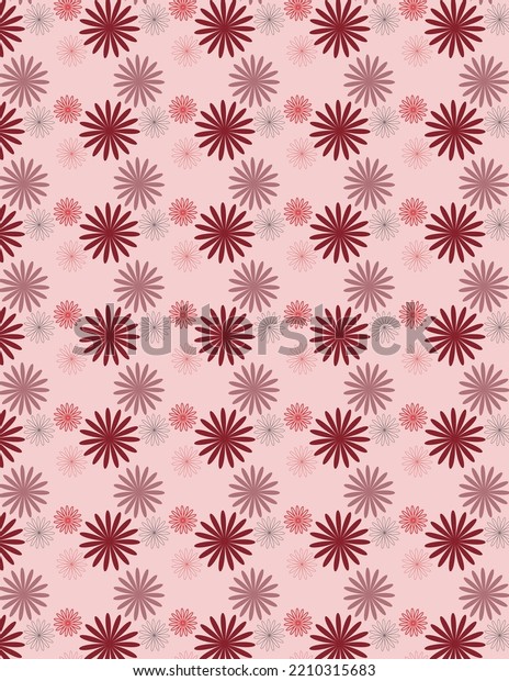 Red Floral Pattern Background Design Stock Vector (Royalty Free ...