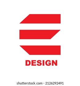 Red Letter E Logo Flat Design Stock Vector (Royalty Free) 2126292491 ...