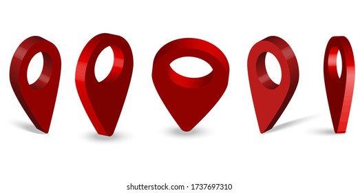 3d Map Pointer Red Navigator Symbol Stock Vector (Royalty Free) 1576992619 | Shutterstock