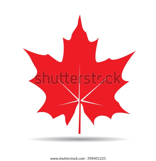 Red Maple Leaf Vector Illustration Icon Stock Vector (Royalty Free ...
