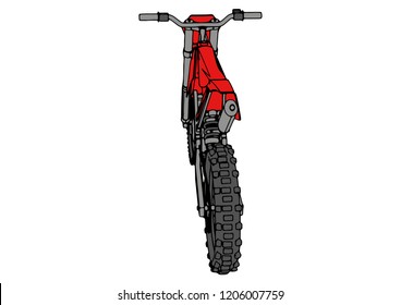 Red Motorcycle Vector Stock Vector (Royalty Free) 1206007759 | Shutterstock