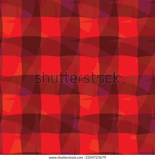 Red Plaid Vector Seamless Checkered Pattern Stock Vector (Royalty Free ...