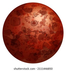 Mars Watercolor Planet Solar System Print Stock Illustration 1936627324 ...
