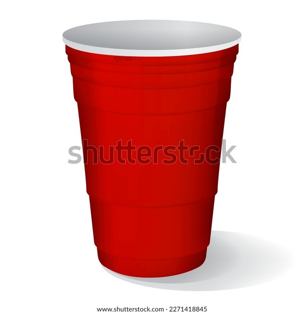 Red Plastic Cup Angle Stock Vector (Royalty Free) 2271418845 | Shutterstock
