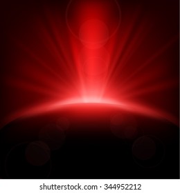Red Rays Rising Background Stock Vector (Royalty Free) 365654420 ...