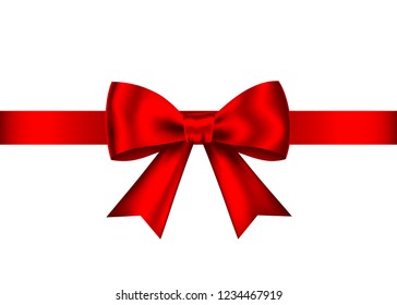 Hand Drawn Decorative Red Bow Ribbon Stock Vector (Royalty Free ...