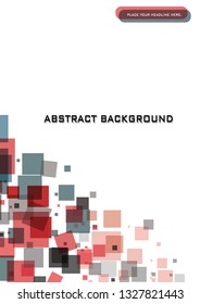 Red Rectangle Vector Background Paper Template Stock Vector (Royalty ...