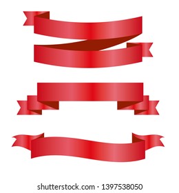 Red Ribbons Set Vector Design Elements Stock Vector (Royalty Free) 1397538050 | Shutterstock
