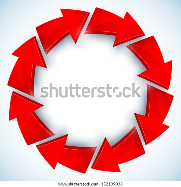 Red Shaded Arrows Vector Circle Stock Vector (Royalty Free) 152139038 ...