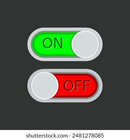 Red Switch Button Vector Illustration Realistic Stock Vector (Royalty ...