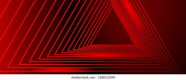 Red Triangular Geometric Element Lines Vector Stock Vector (Royalty ...