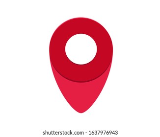 Red Vector Localization Map Pin Icon Stock Vector (Royalty Free ...