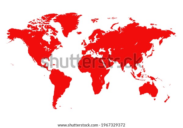 Red World Map Illustration Vector Stock Vector (Royalty Free ...