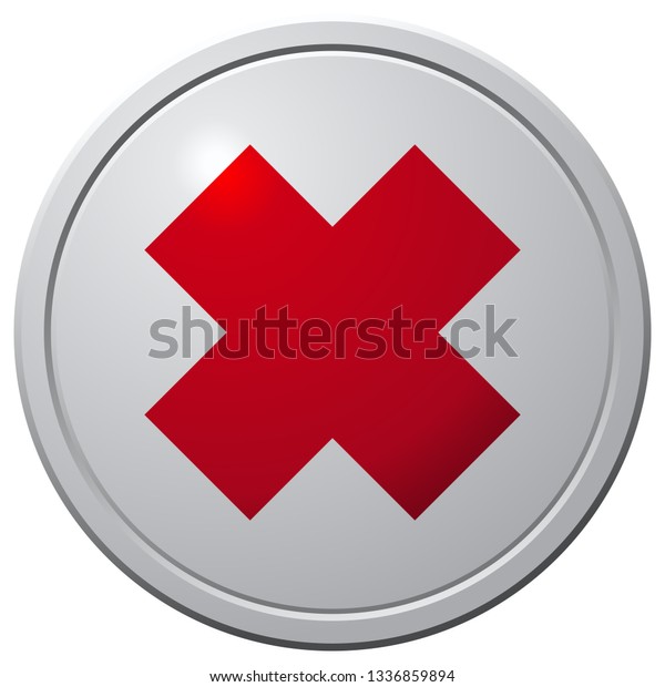 Red X Button Stock Vector (Royalty Free) 1336859894 | Shutterstock
