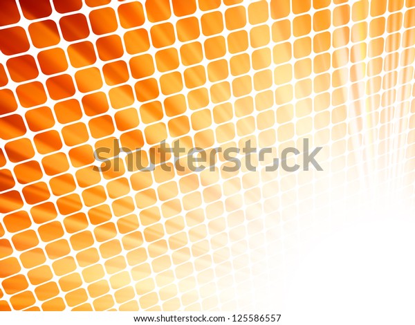 Red Yellow Rays Light 3d Mosaic Stock Vector (Royalty Free) 125586557 ...