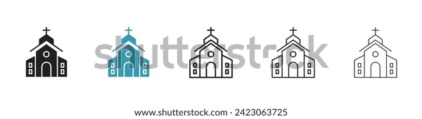 Religious Structure Vector Icon Set Sacred Stock Vector (Royalty Free ...