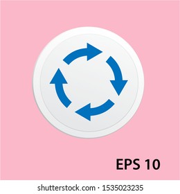Reload Vector Icon Circle Flat Design Stock Vector (Royalty Free ...