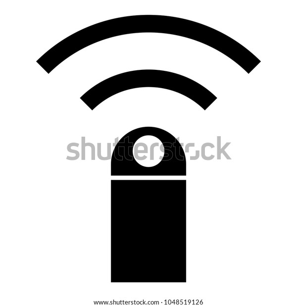 Remote Control Device Icon Black Color Stock Vector (Royalty Free ...