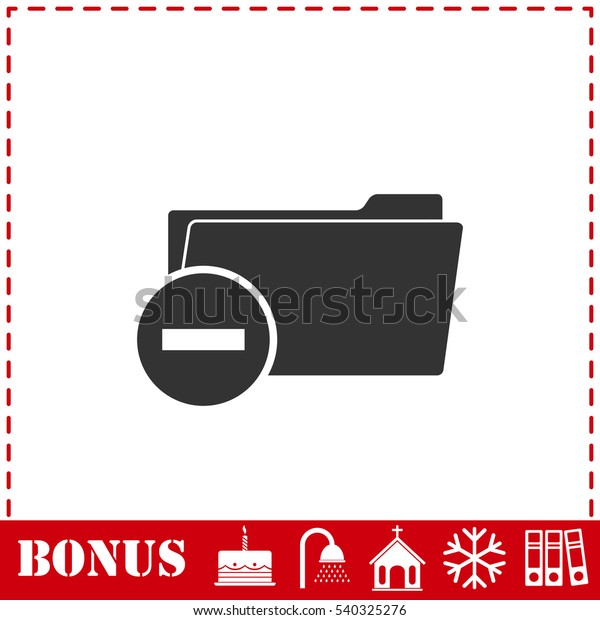 Remove Folder Icon Flat Simple Vector Stock Vector (Royalty Free ...