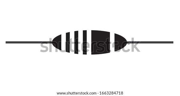 Resistor Isolated On White Background Stock Vector (Royalty Free ...