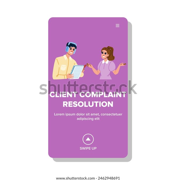 Response Client Complaint Resolution Vector Communication Stock Vector ...