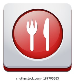 Restaurant Button Stock Vector (Royalty Free) 199795883 | Shutterstock