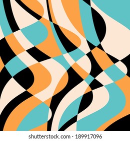 Retro Abstract Waves Pattern Stock Vector (Royalty Free) 189917096 ...