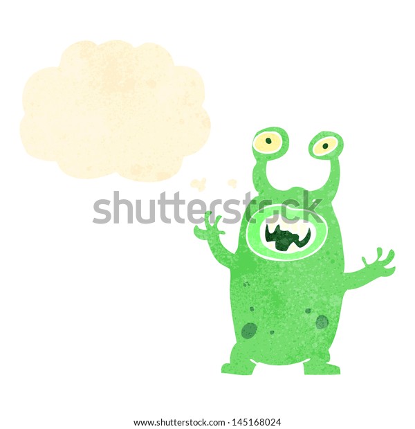 Retro Cartoon Evil Alien Stock Vector (Royalty Free) 145168024 ...