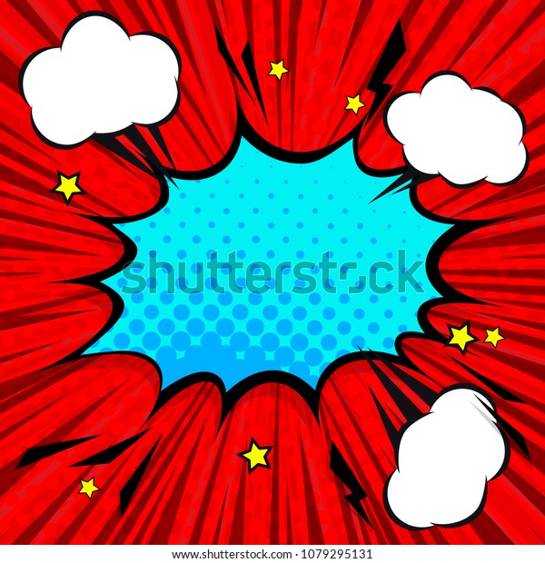 Retro Comic Design Speech Bubbles On Stock Vector (Royalty Free) 1079295131 | Shutterstock