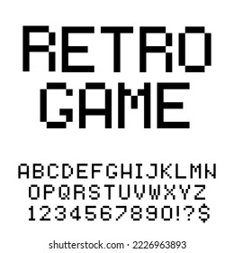 Retro Game Pixel Art Font Pixelated Stock Vector (Royalty Free) 2226963893 | Shutterstock