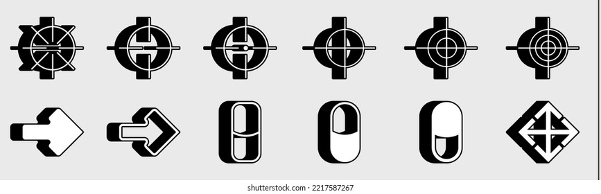 Retrofuturistic Y2k Geometry Design Elements Collection Stock Vector (Royalty Free) 2217587267 ...