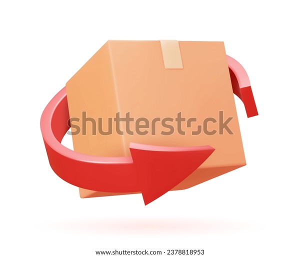 Return Parcel 3d Icon Vector Illustration Stock Vector (Royalty Free ...