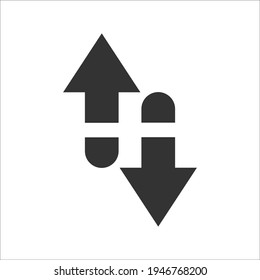 Reverse Down Arrow Icon Vector Graphics Stock Vector (Royalty Free ...