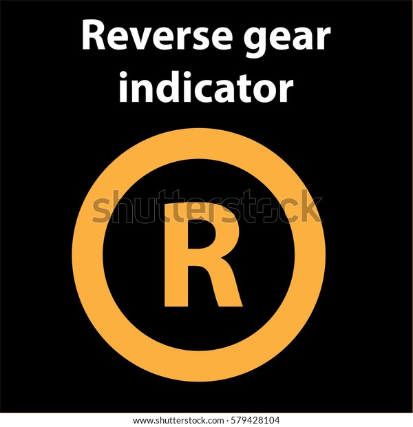Reverse Gear Icon Indicator Vector Illustration Stock Vector (Royalty ...