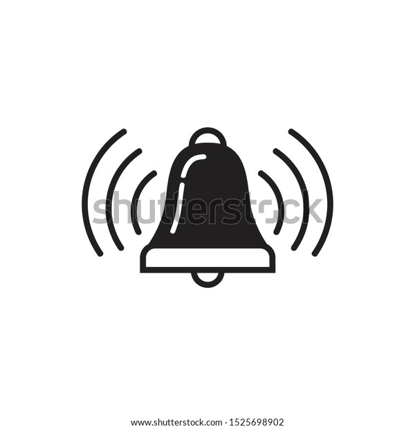 Ringing Bell Notification Alert Vector Logo Stock Vector (Royalty Free ...